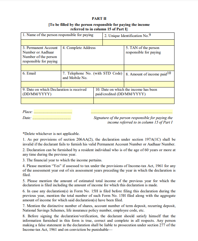Form 15G, Form 15H, and Form 16 – An Overview - Deciml App