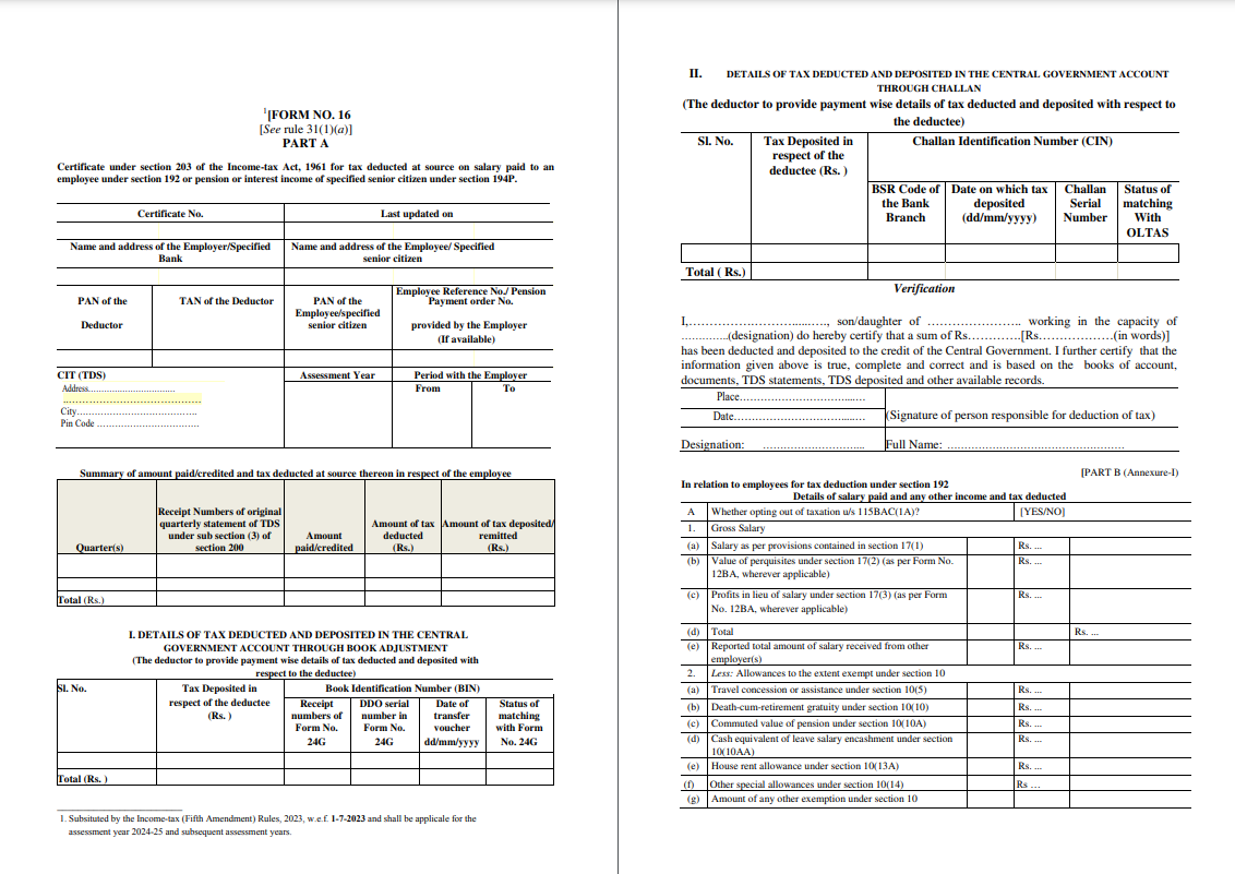 Form 15G, Form 15H, and Form 16 – An Overview - Deciml App